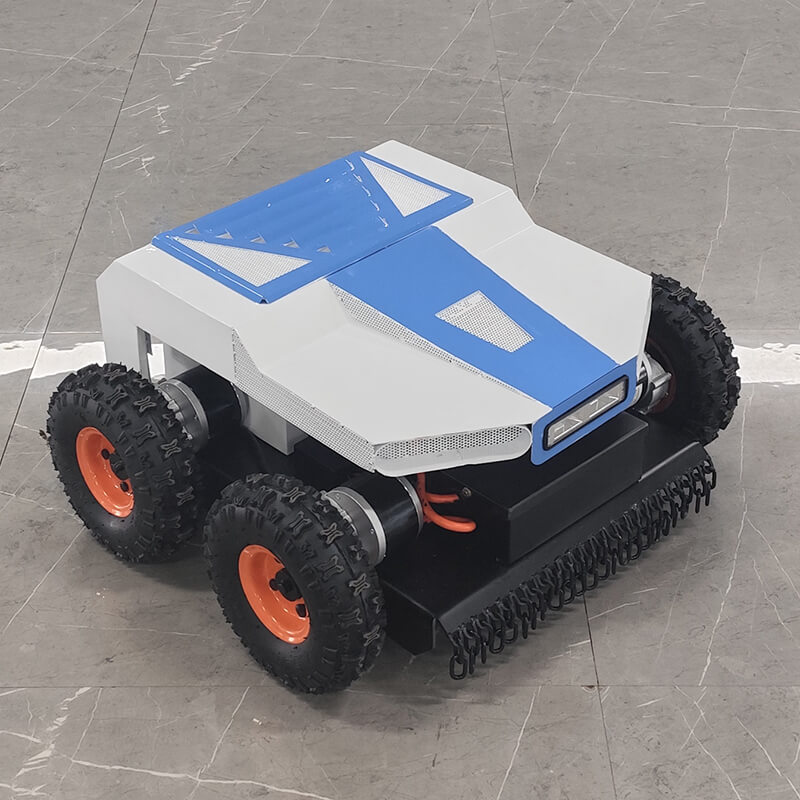 Remote Control Electric Lawnmower 4WD Robot Mower For Sale